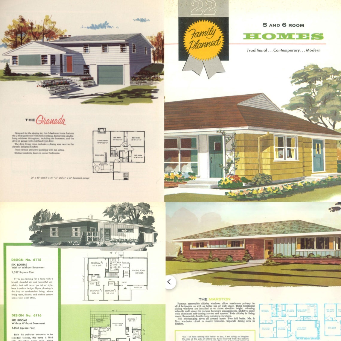 50+ MCM Architect Designed Blueprints PDF Bundle Custom House Designs ...