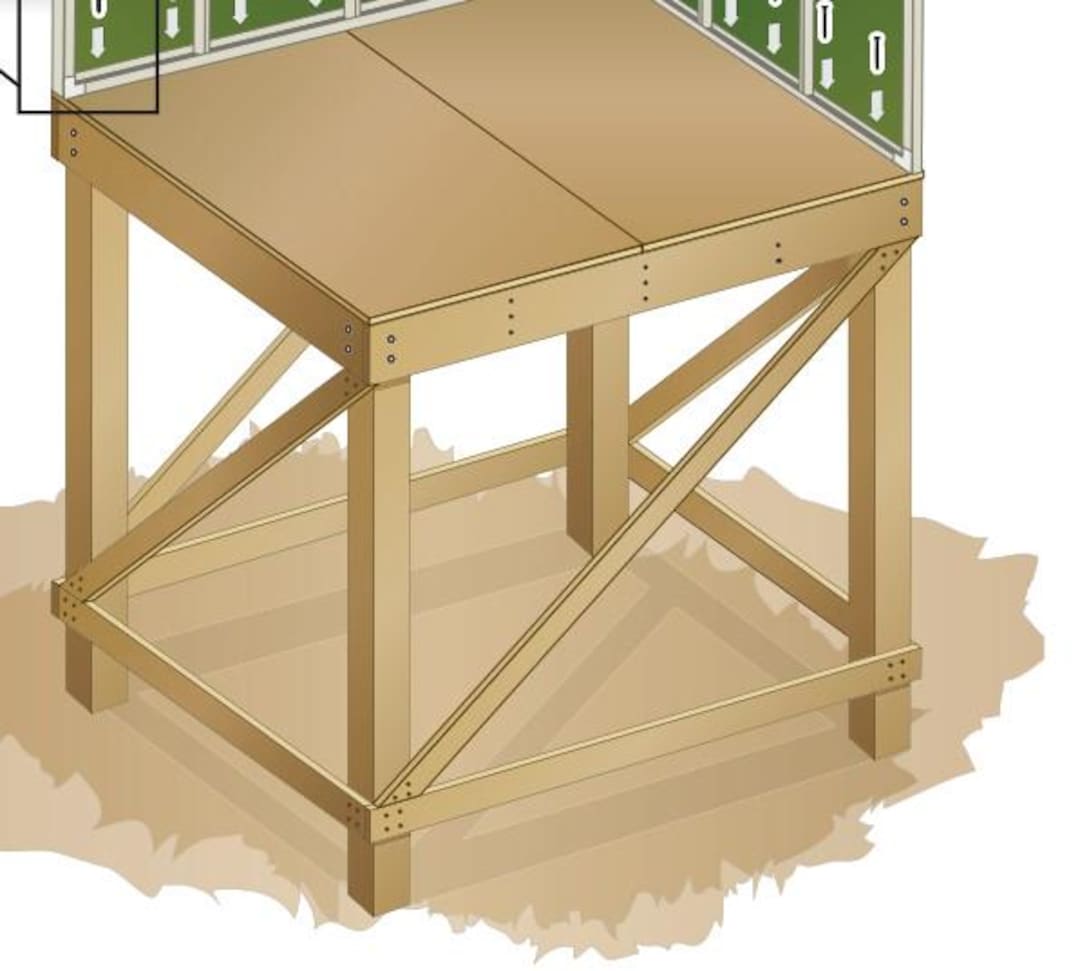 DIY 8x6 Platform Elevated Stand for Treehouse Deer Blind Fort Tower ...