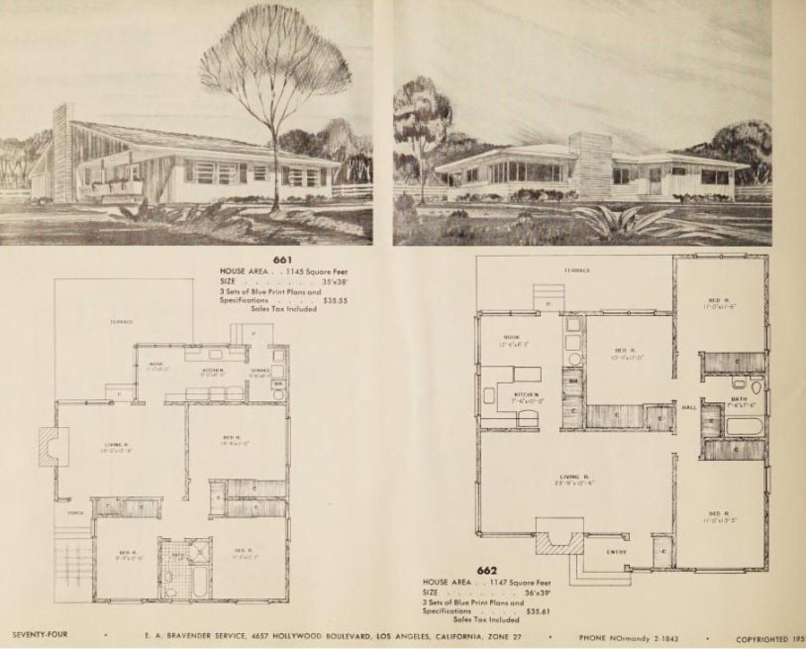 130 Most Liveable Homes MCM Architect Designed Blueprints PDF Bundle ...