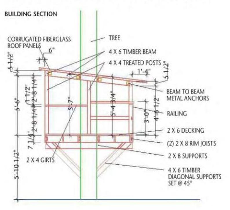 DIY Tree Deck Plans for Fort Shelter Terrace Stand Treehouse Deer Blind ...