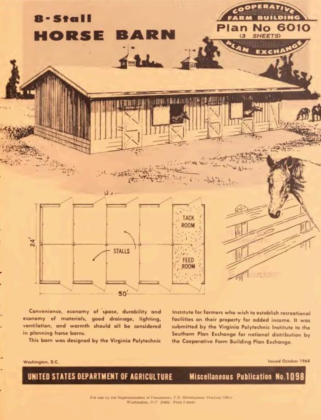 DIY 8 Stall Horse Stable Plans & Keeping Horses in Your Hobby Farm ...
