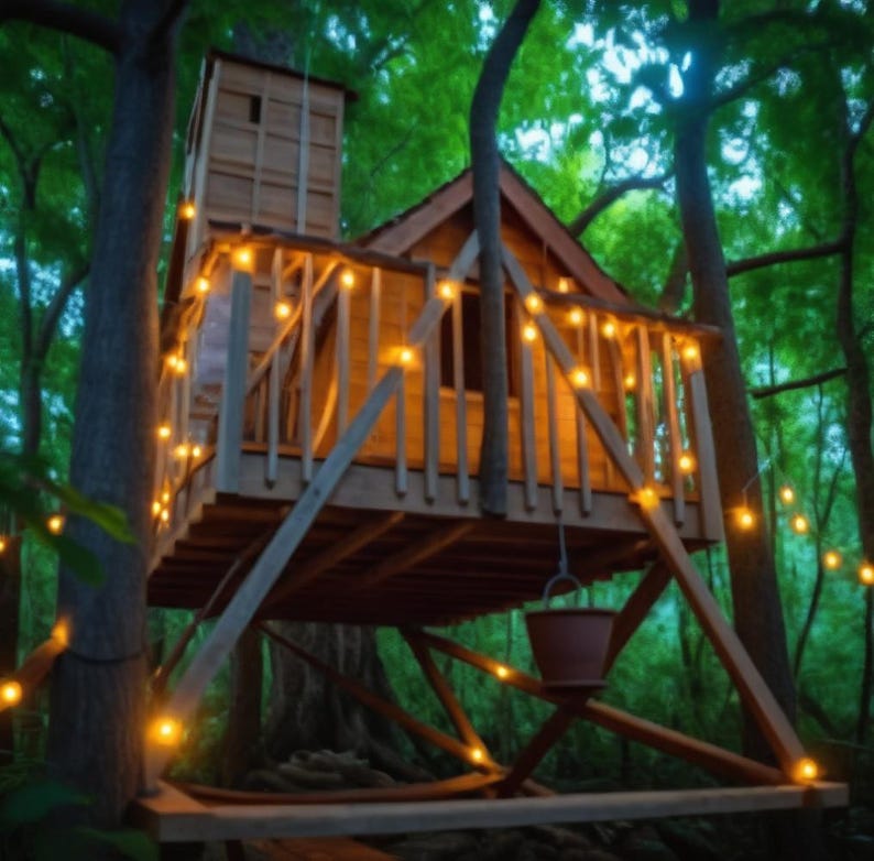 DIY 8'x8' Treehouse Cubbyhouse Playhouse Elevated Platform Construction ...