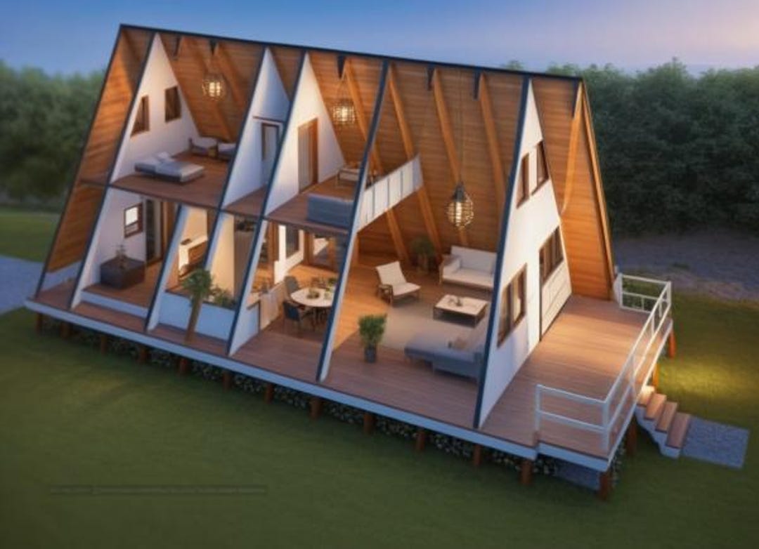 2 Bed A-frame Chalet Nordic Cabins Lakehouse Bunkhouse Vacation ...