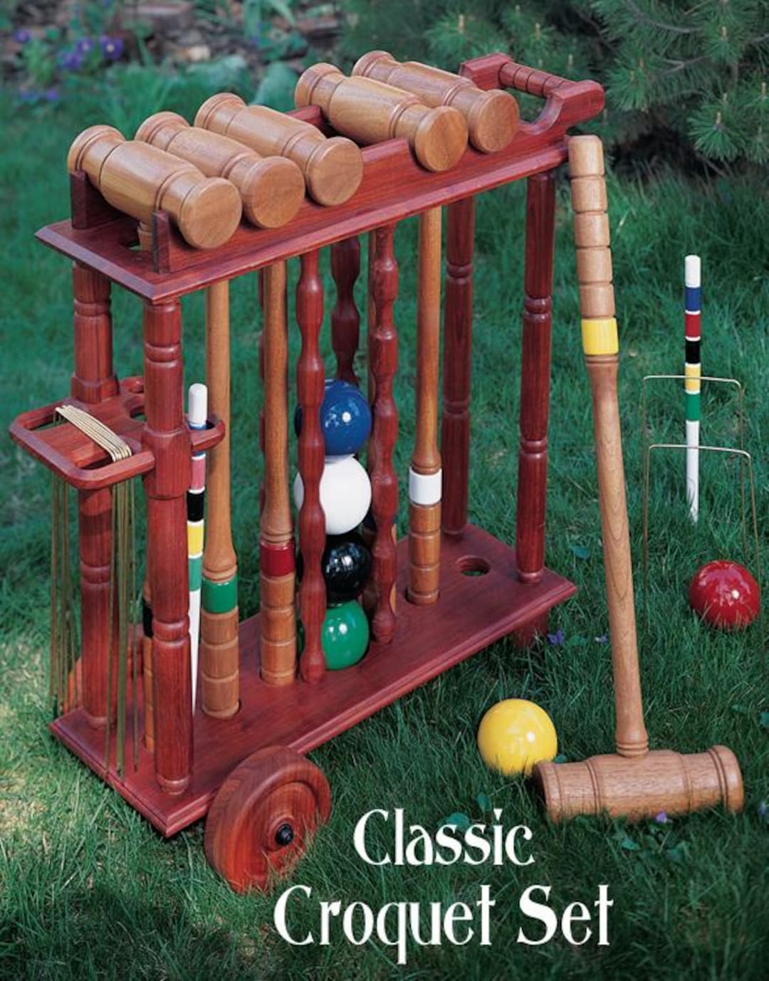 PDF DIY Rolling Rack Crochet Set Outdoor Game Mallet Stand Backyard ...