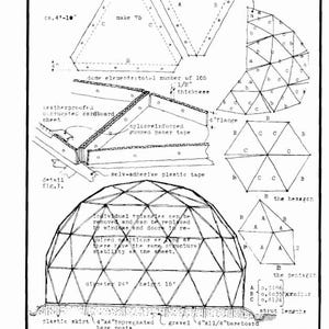 DIY Glamping Geodesic 2V 3V Dome Building Book Vacation Wooden Frame ...