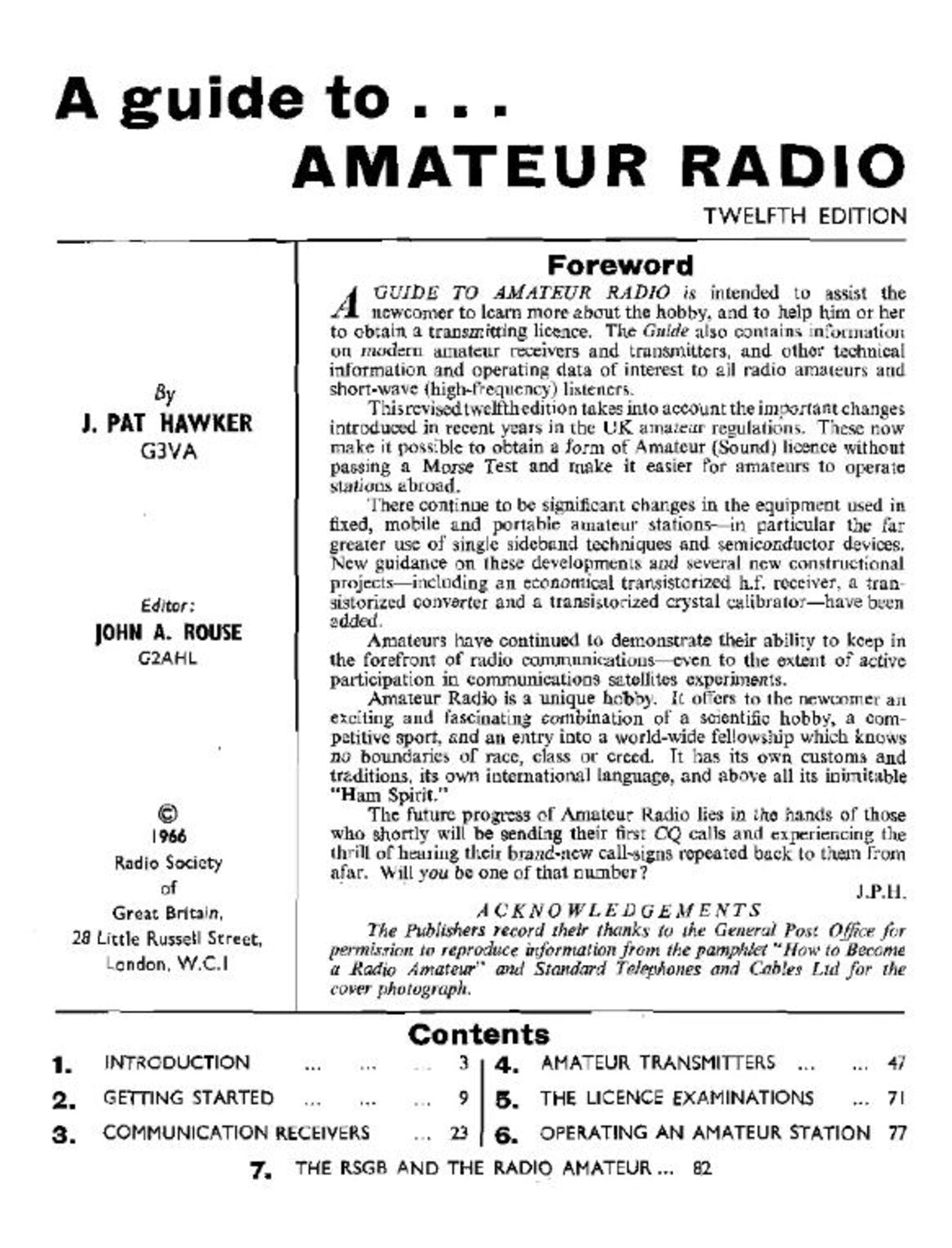 A Guide to Amateur Radio Guide PDF Vintage Ham Radio Instant PDF ...