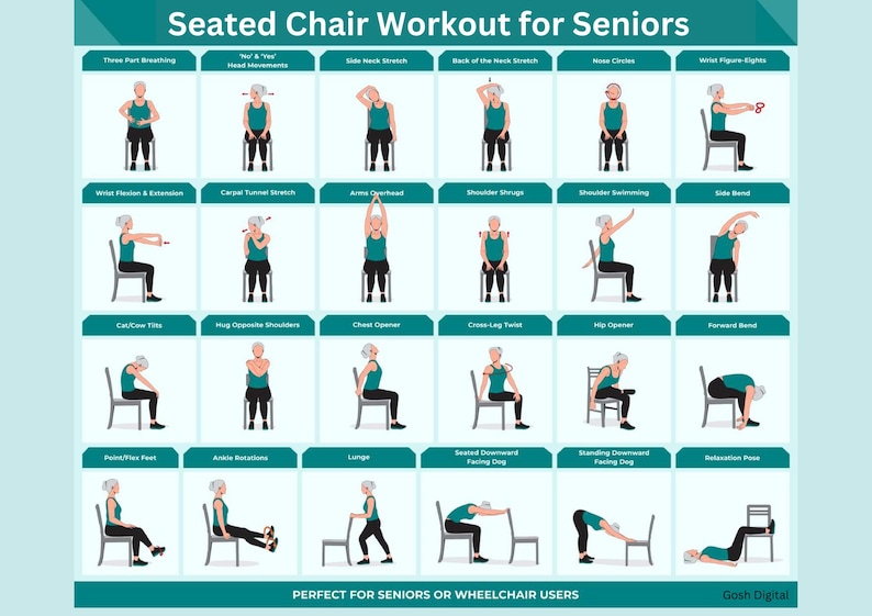 30 Dance Seated Chair Workout for Seniors Wheelchair Users Yoga ...