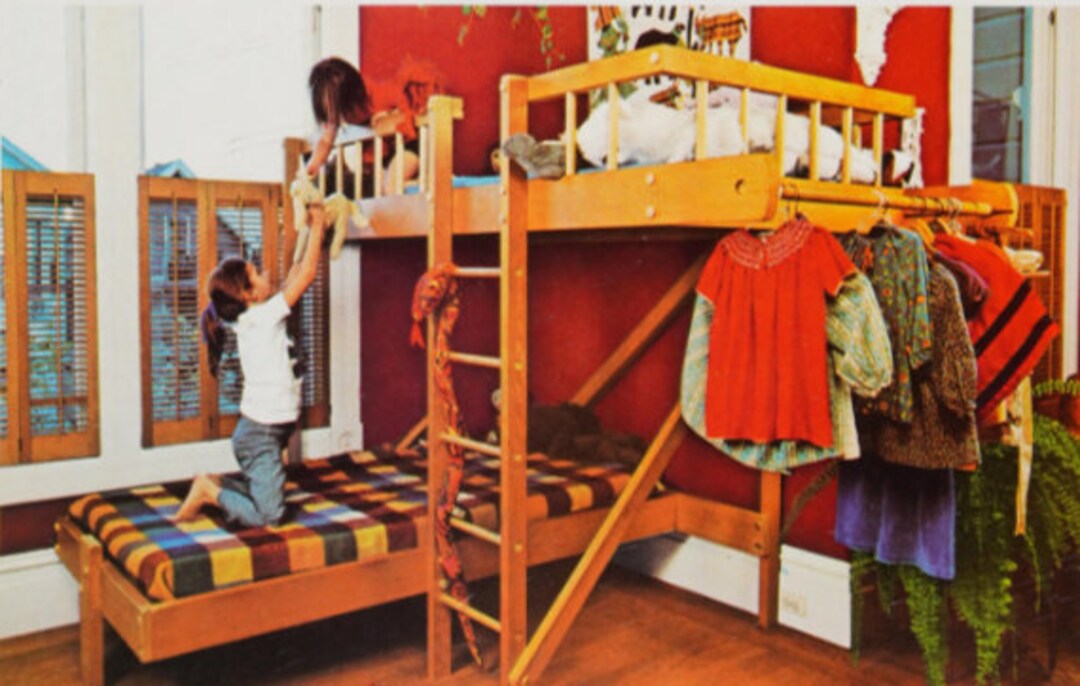 PDF Download DIY Twin Bolt Together Bunk Bed 1970s Soft Wood ...