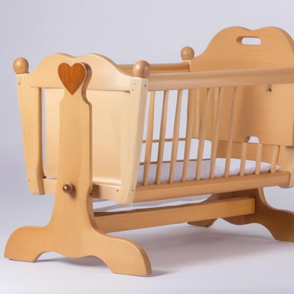 Wooden Baby Cradle - Etsy