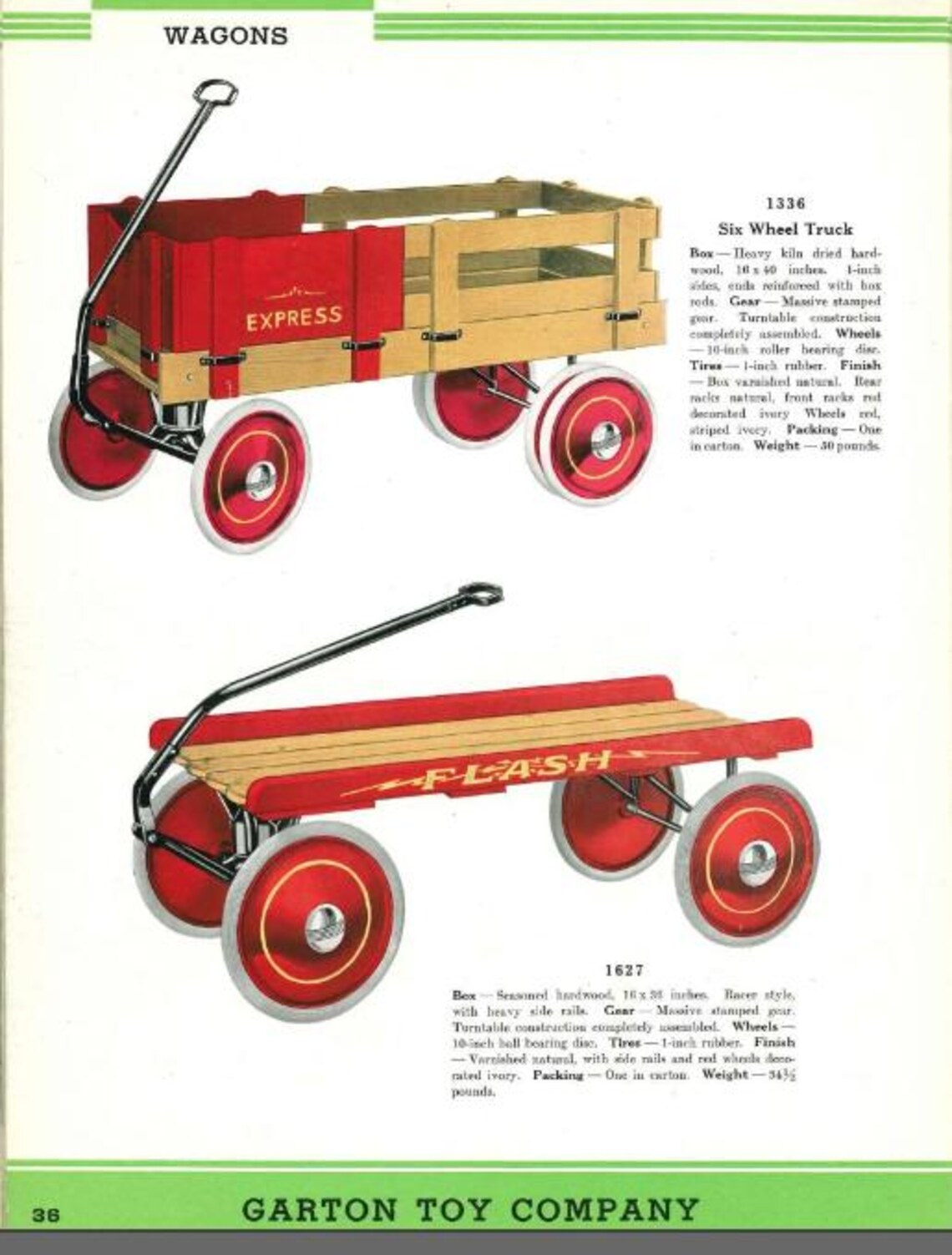 Garton Collectors 1930s USA Catalog Model Car Sled Cycles Bikes Wagons ...