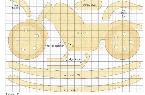 DIY Kids Motorcycle Rocker Child Toddler Woodworking Plans PDF Download ...