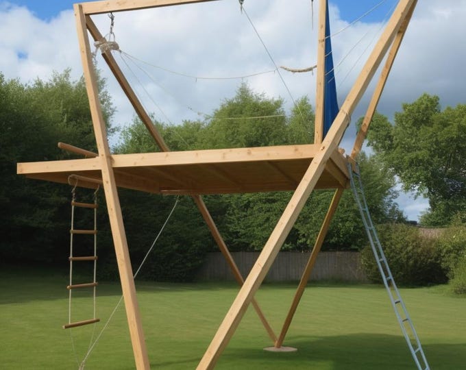 Treehouse PLANS DIY Build X Childrens Play House Shelter Self Build X ...