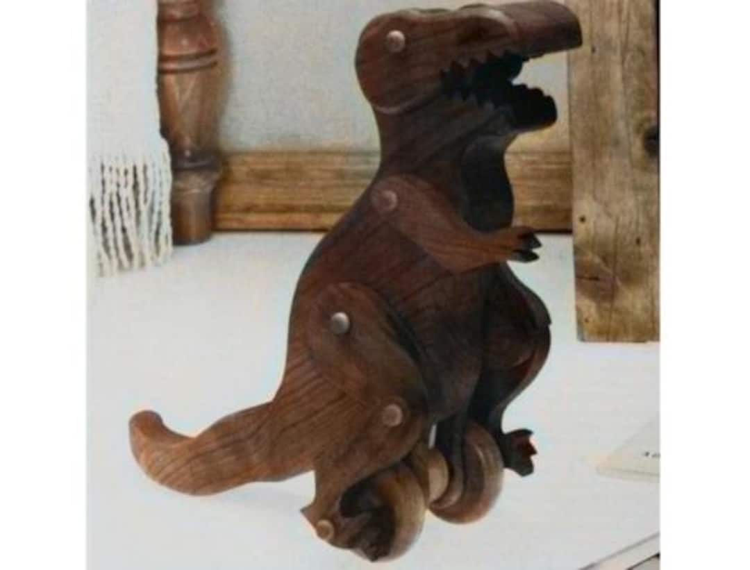 DIY Wooden T Rex Toy Moving Tyrannosaurus Dinosaur Plans Woodworking ...
