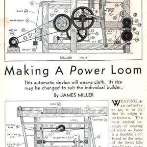 DIY Weaving Power Loom PDF Bundle How to Build a Two Shaft Table Loom ...