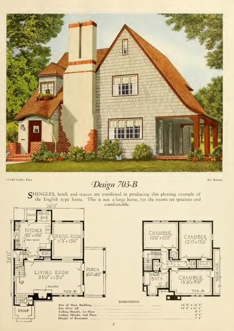 Modern Homes 1920s-1930s Sears Honor Bilt Cottages Custom Home Styles ...