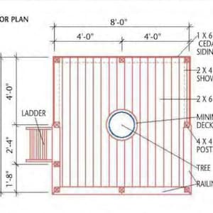 DIY 8x8 Treehouse With Fibreglass Roof Playhouse Elevated Blind Box ...