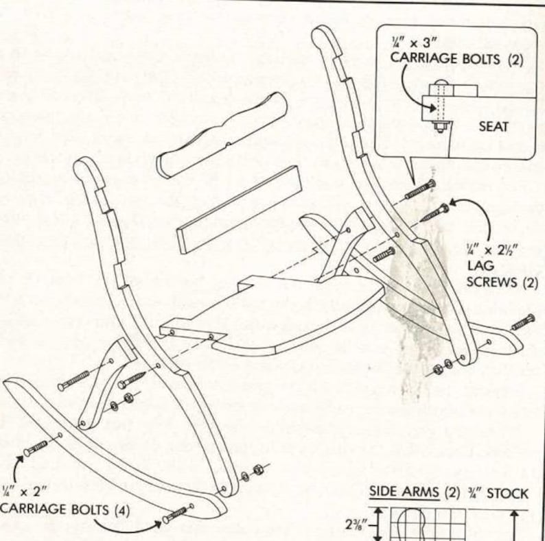 2 DIY Kids Rocker Folding Rocker Child Toddler Woodworking Plans PDF ...