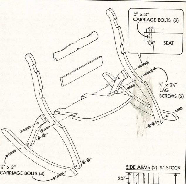 2 DIY Kids Rocker Folding Rocker Child Toddler Woodworking Plans PDF ...