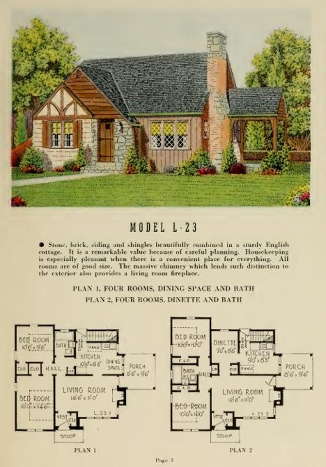 MCM 1950s Vintage House Floor Plan 170+ American House Designs Tutor ...