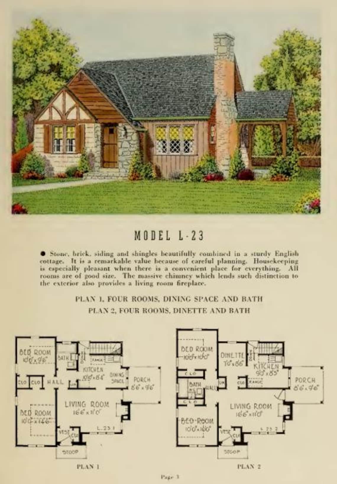 MCM 1950s Vintage House Floor Plan 170+ American House Designs Tutor ...