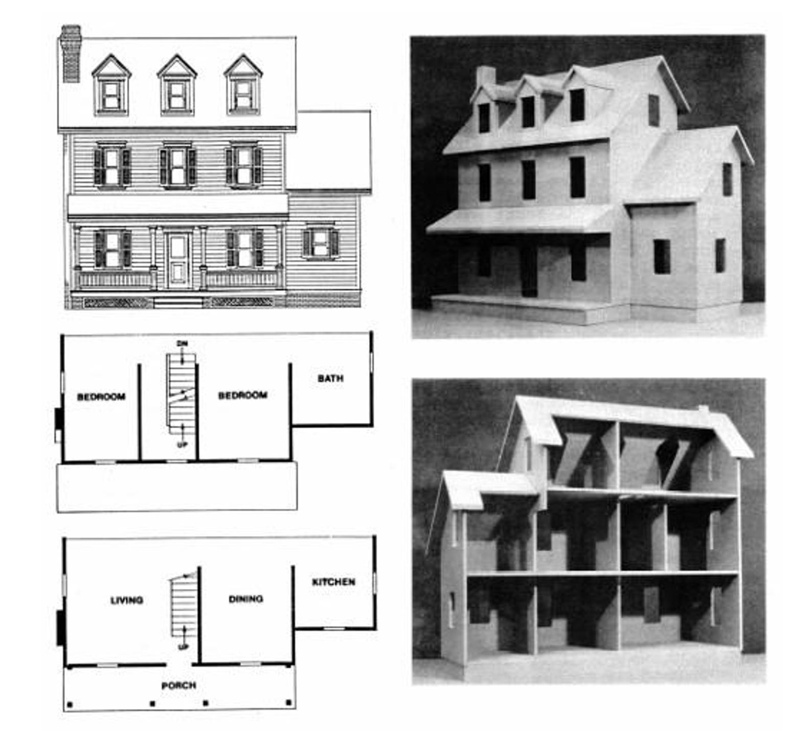 DIY Architects Designed Cape Cod Dollhouse 5 Miniature Doll Houses and ...