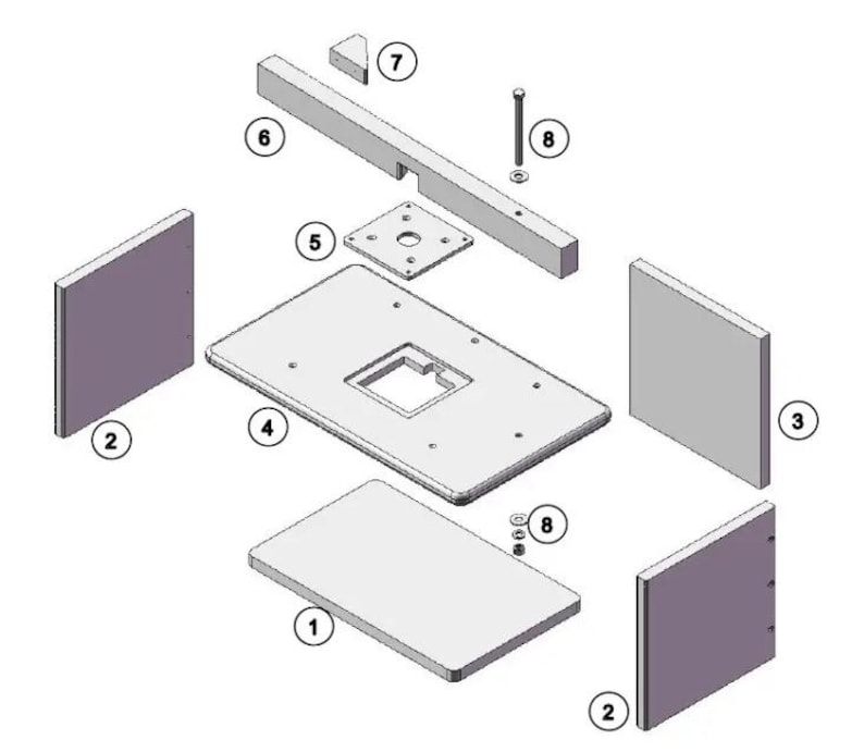 DIY 12x20" Mini Router Table Benchtop Bench Top Router Jig Workbench ...