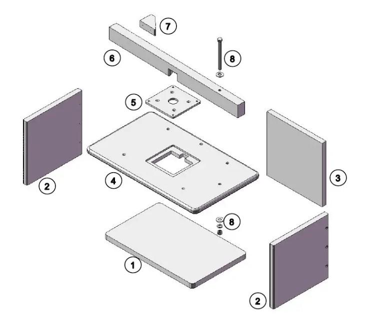 DIY 12x20" Mini Router Table Benchtop Bench Top Router Jig Workbench ...