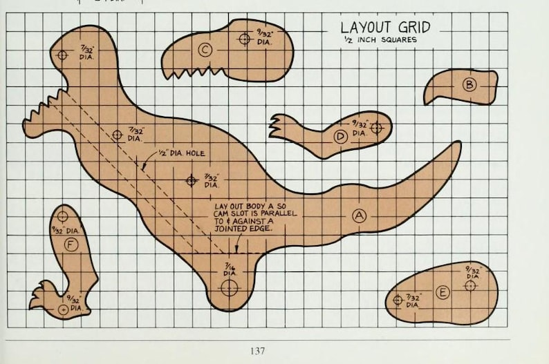 DIY Wooden T Rex Toy Moving Tyrannosaurus Dinosaur Plans Woodworking ...