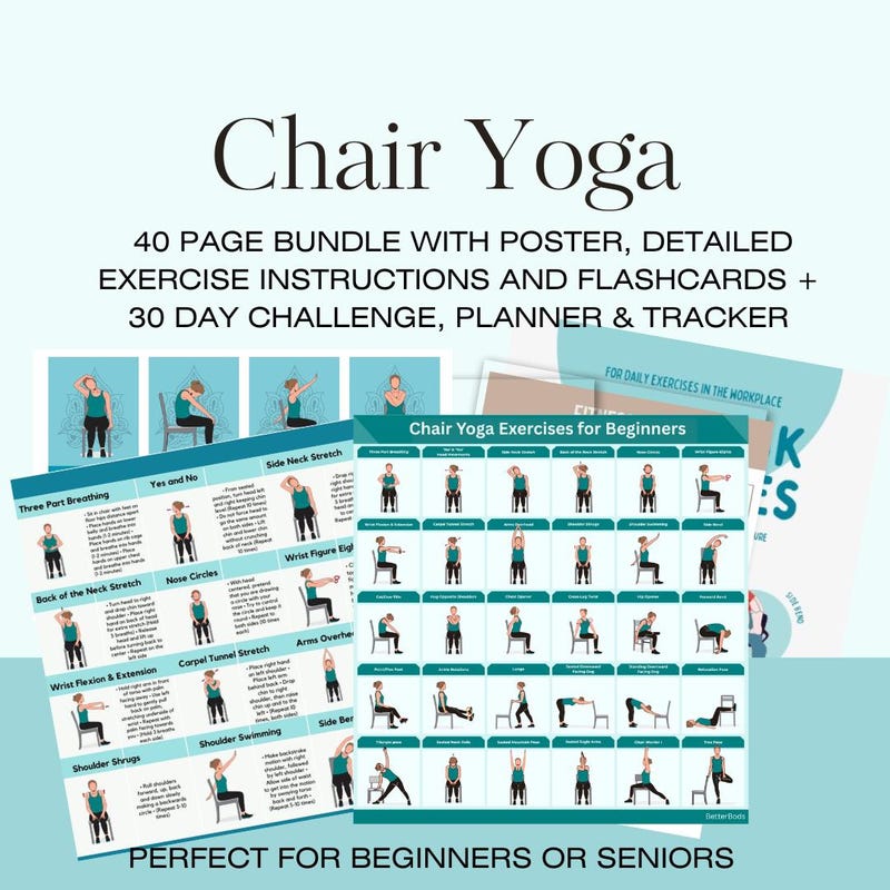 Free Printable Chair Yoga - Etsy