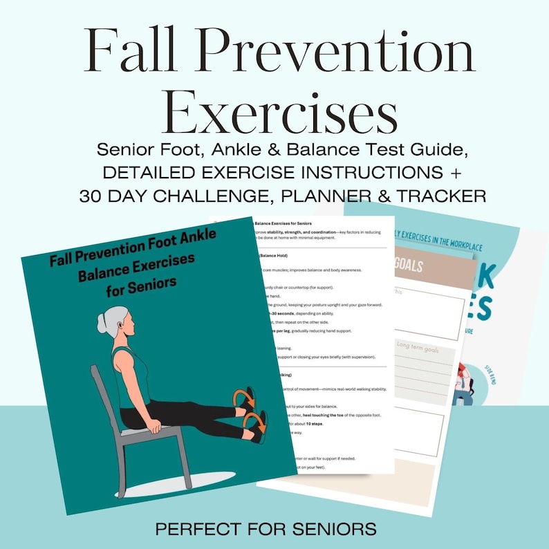 Fall Prevention Exercises for Men Women Senior Foot Ankle Balance Test ...