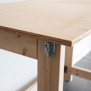 DIY Easy Folding Mobile Workbench Table on Castors Wheels Woodworking ...