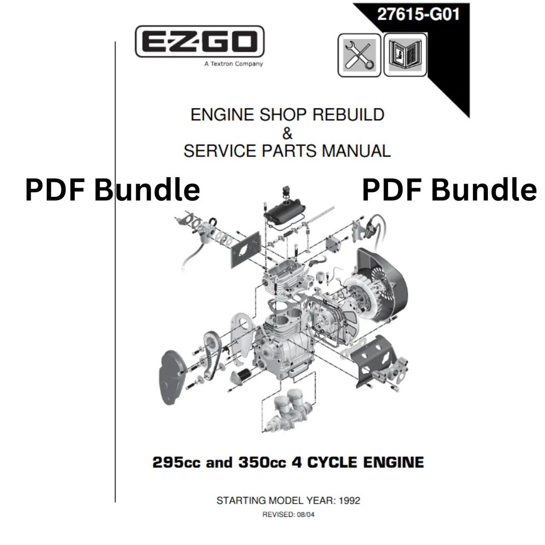 1992-2007 295cc 350cc 1996 EZ GO TXT Electric Golf Cart Service Parts ...