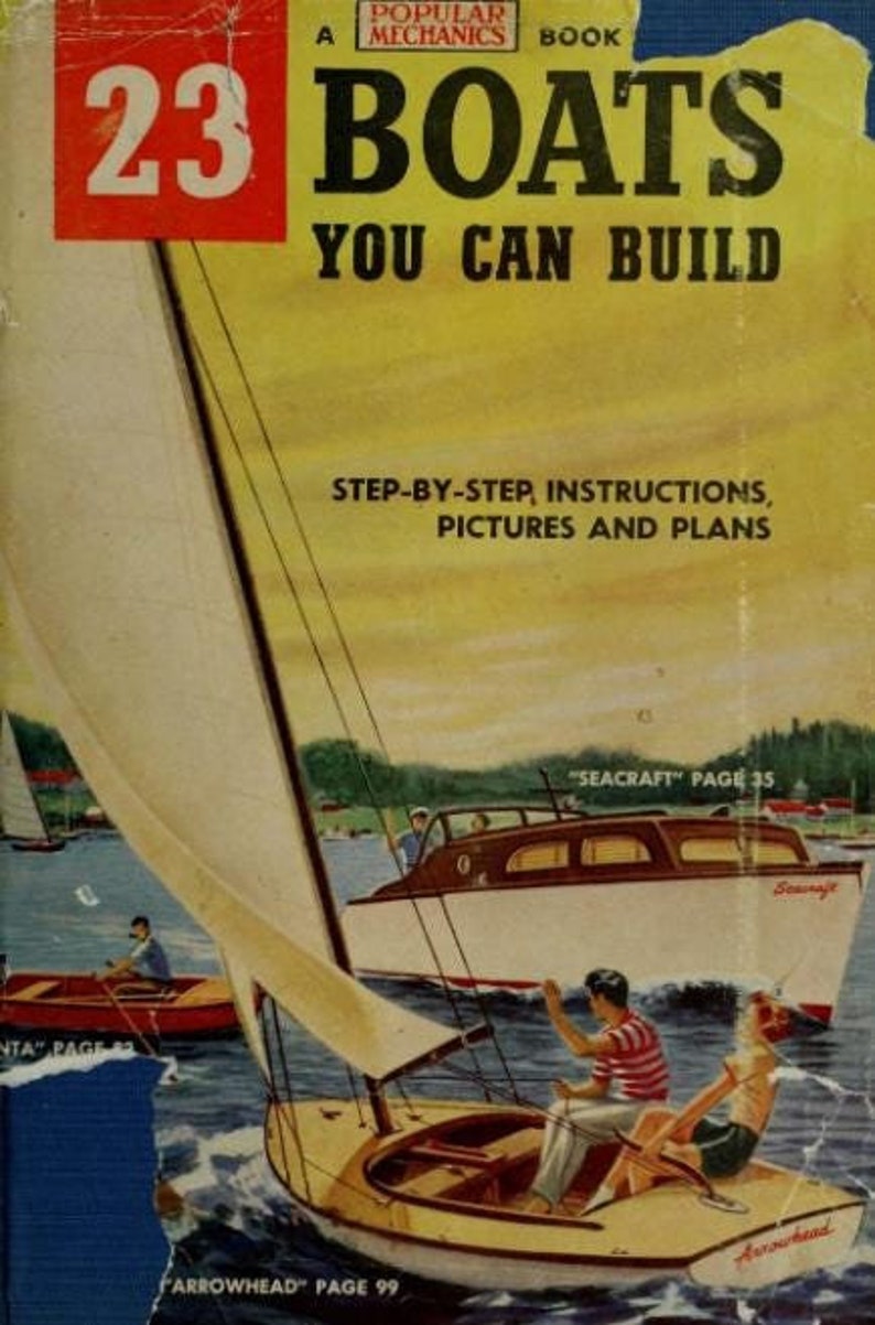 23 DIY Wooden Boat Handbook Designs Vintage Fishing 1950s PDF Book ...