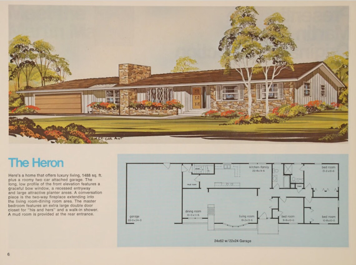 66 MCM Architect Designed House Blueprints With Interiors PDF Bundle ...