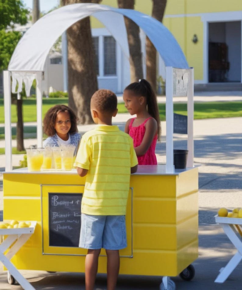 DIY Portable Market Lemonade Stand Plans Mini Bar Cart Mobile Folding ...