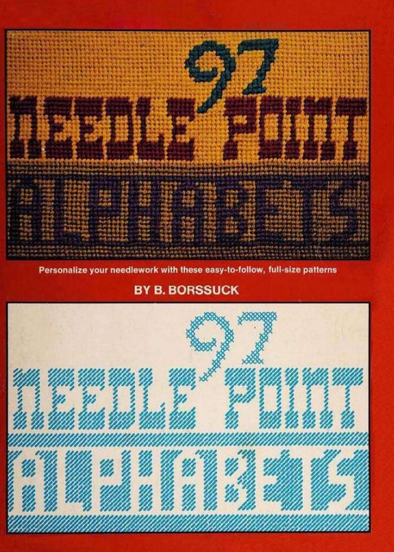 97 Needle Point Alphabet Patterns for Embroidery Sewing Stitches ...