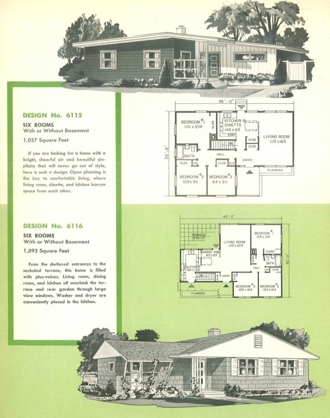 50+ MCM Architect Designed Blueprints PDF Bundle Custom House Designs ...