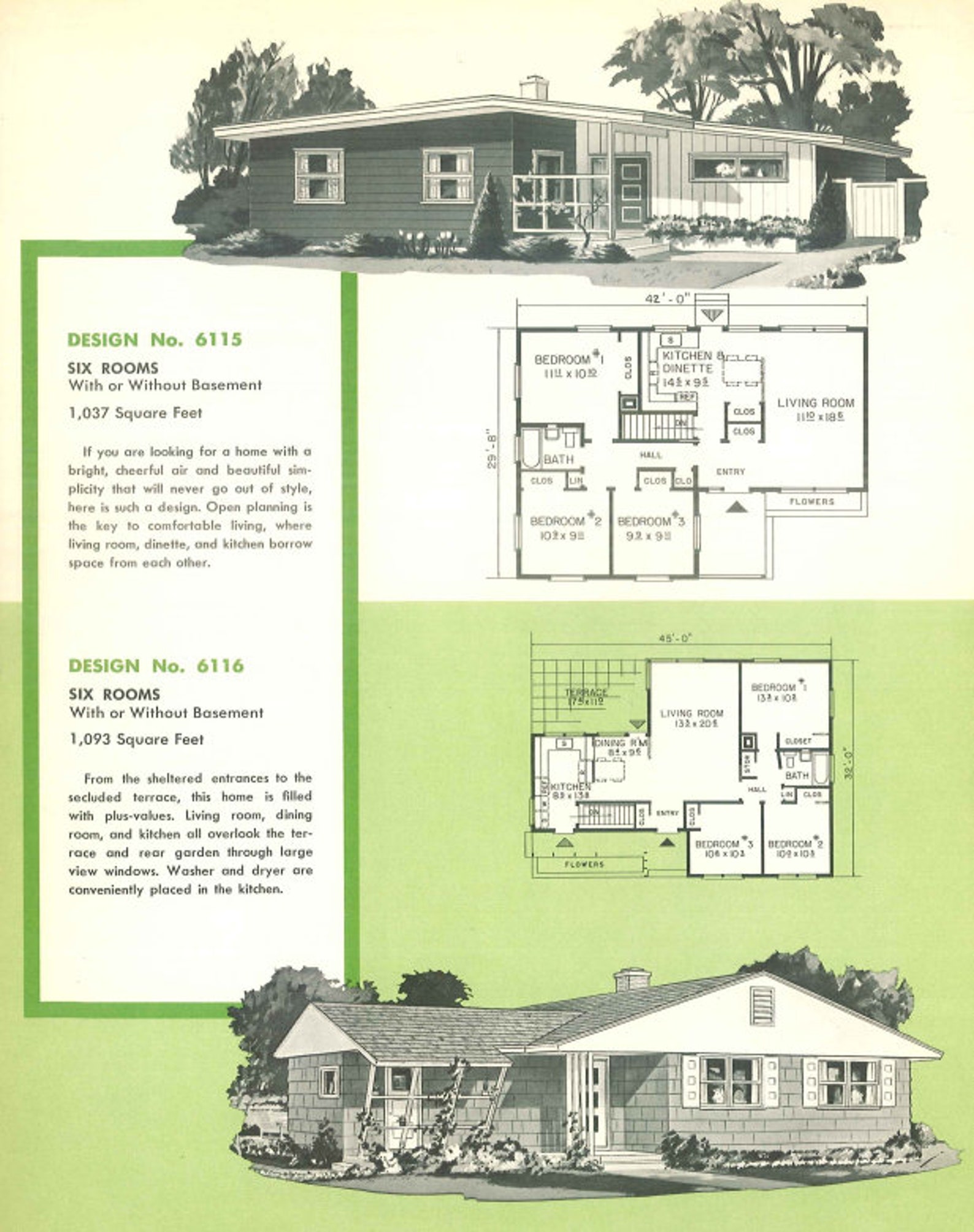 50+ MCM Architect Designed Blueprints PDF Bundle Custom House Designs ...