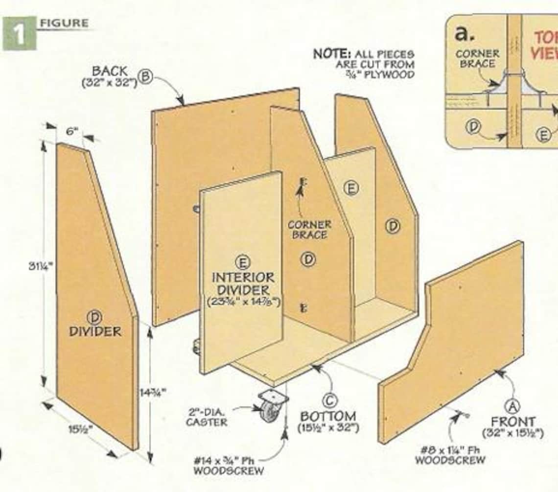 DIY Lumber Scrap Bin Storage Wood Offcuts Cut off Plans Rack Storage ...