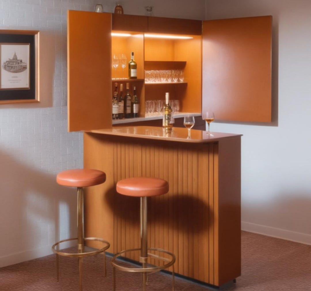 DIY Mid Century Modern MCM Bar Plans PDF Table Indoor Living Dining ...