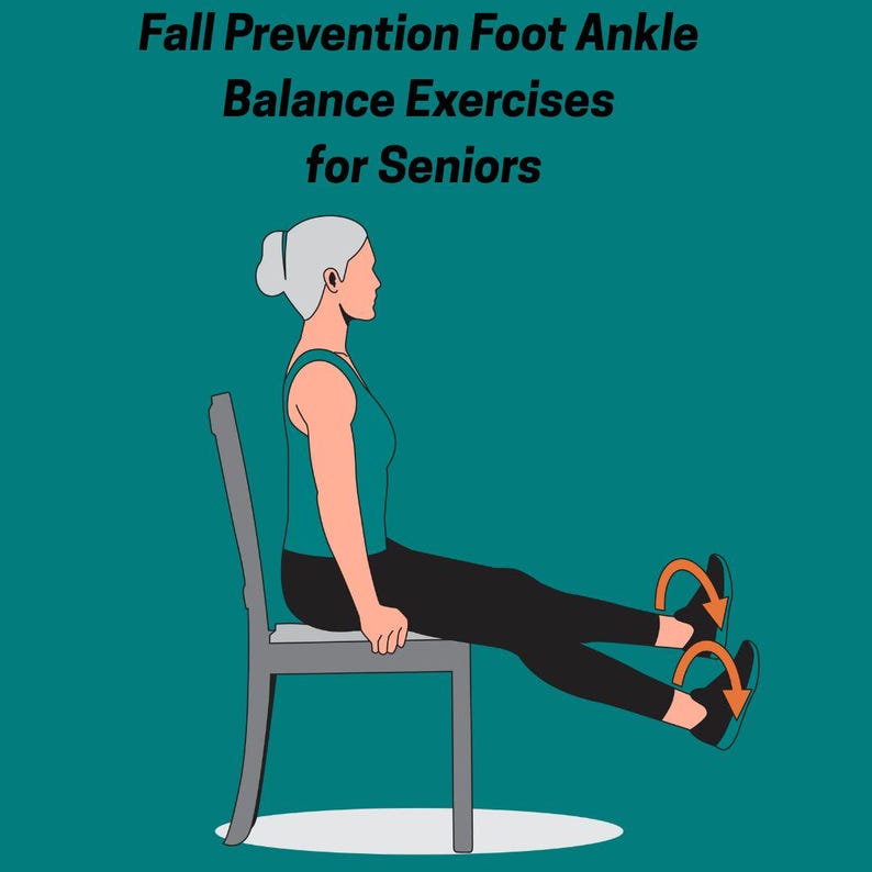 Fall Prevention Exercises for Men Women Senior Foot Ankle Balance Test ...