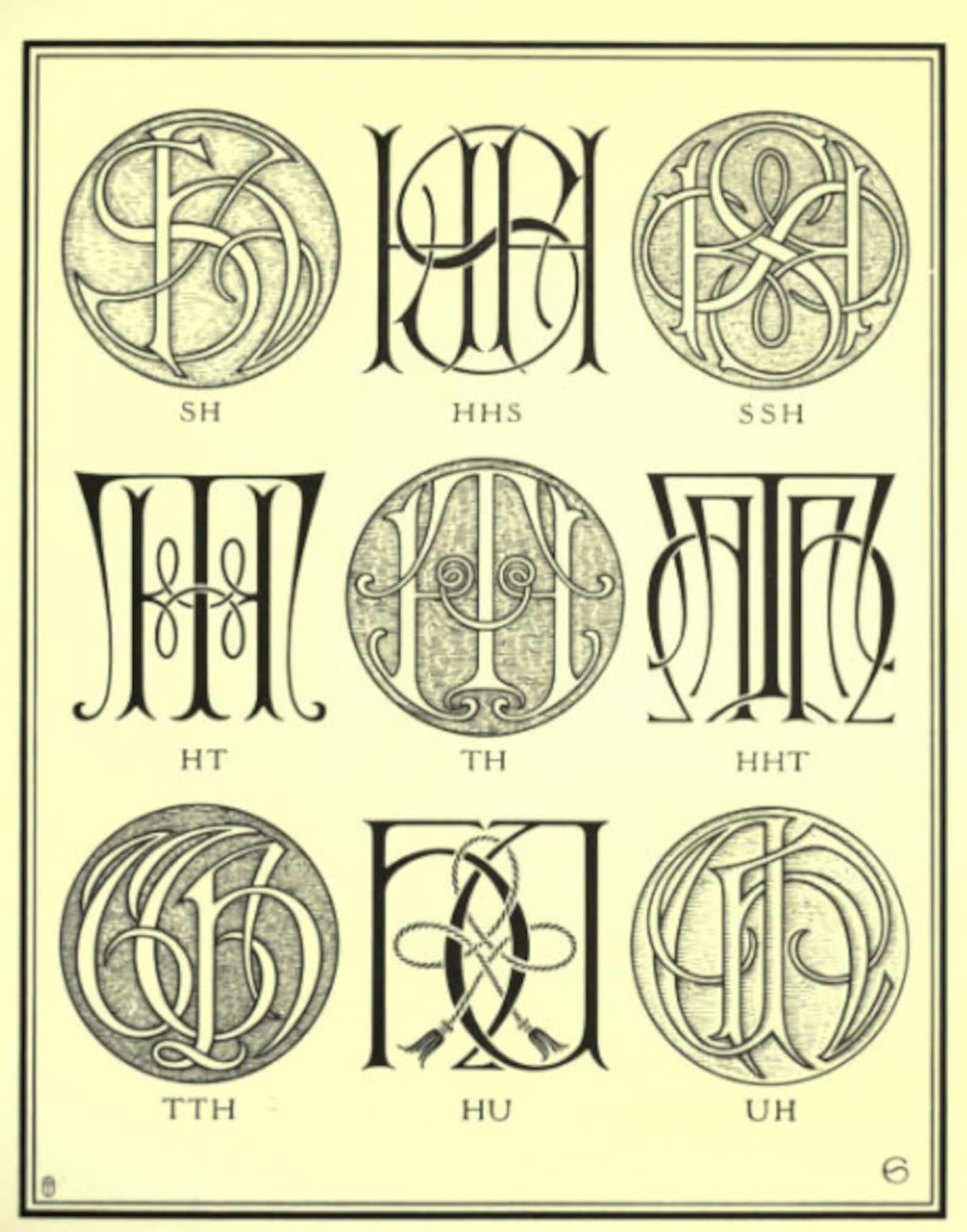 Monograms With Initials Styles of Alphabet and Embroidery Logo for ...