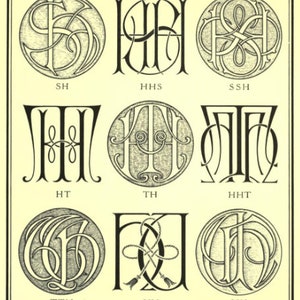 Monograms With Initials Styles of Alphabet and Embroidery Logo for ...