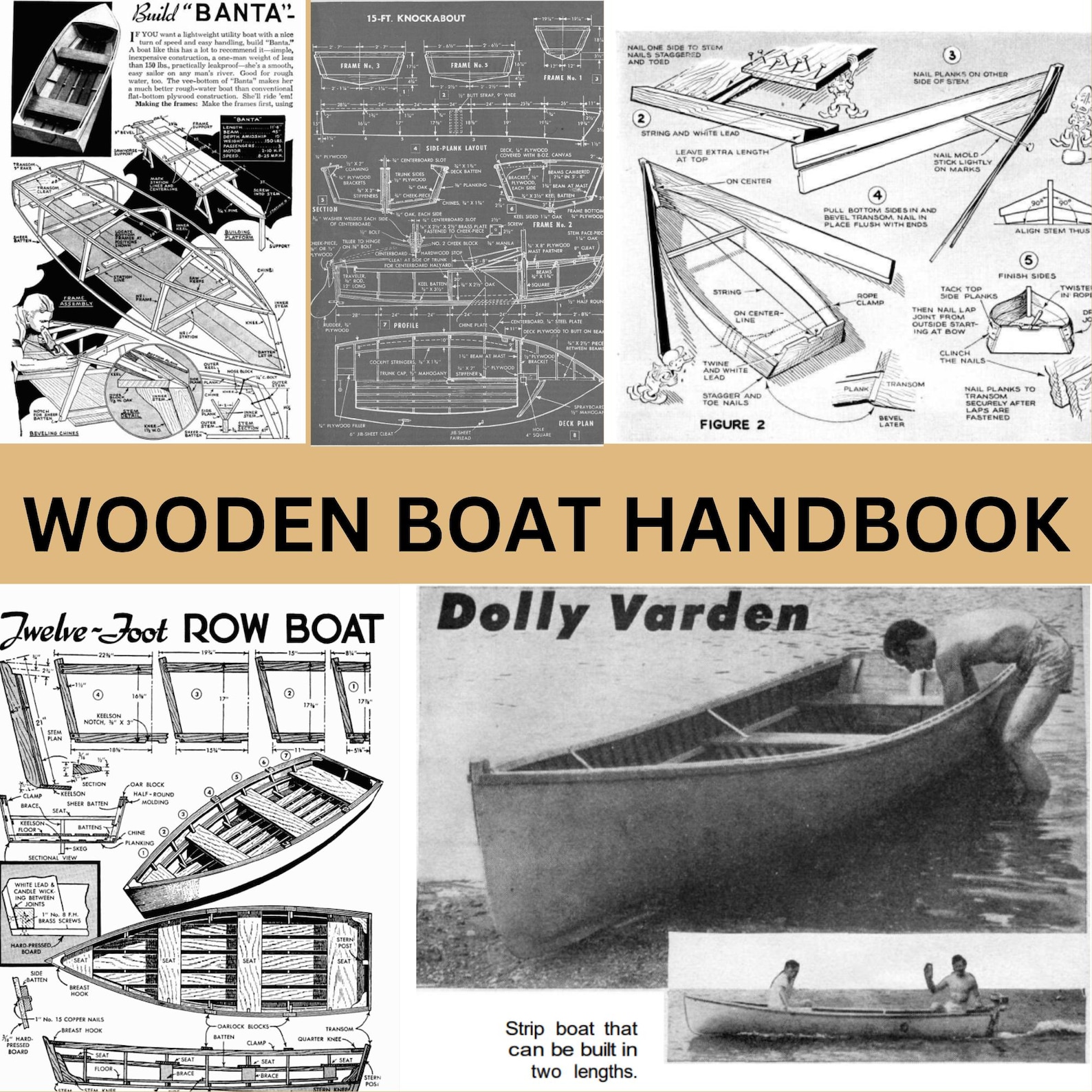 23 DIY Wooden Boat Handbook Designs Vintage Fishing 1950s PDF Book ...