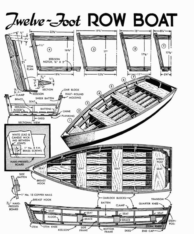 23 DIY Wooden Boat Handbook Designs Vintage 1950s PDF Book Outboard ...