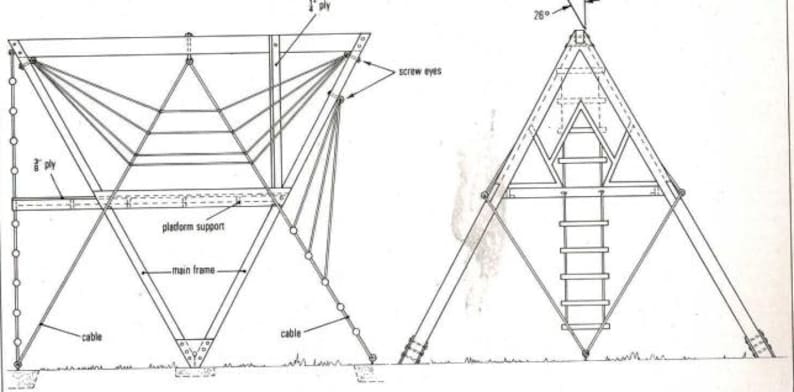 DIY Treehouse Playhouse Elevated Platform With Ladders Construction ...