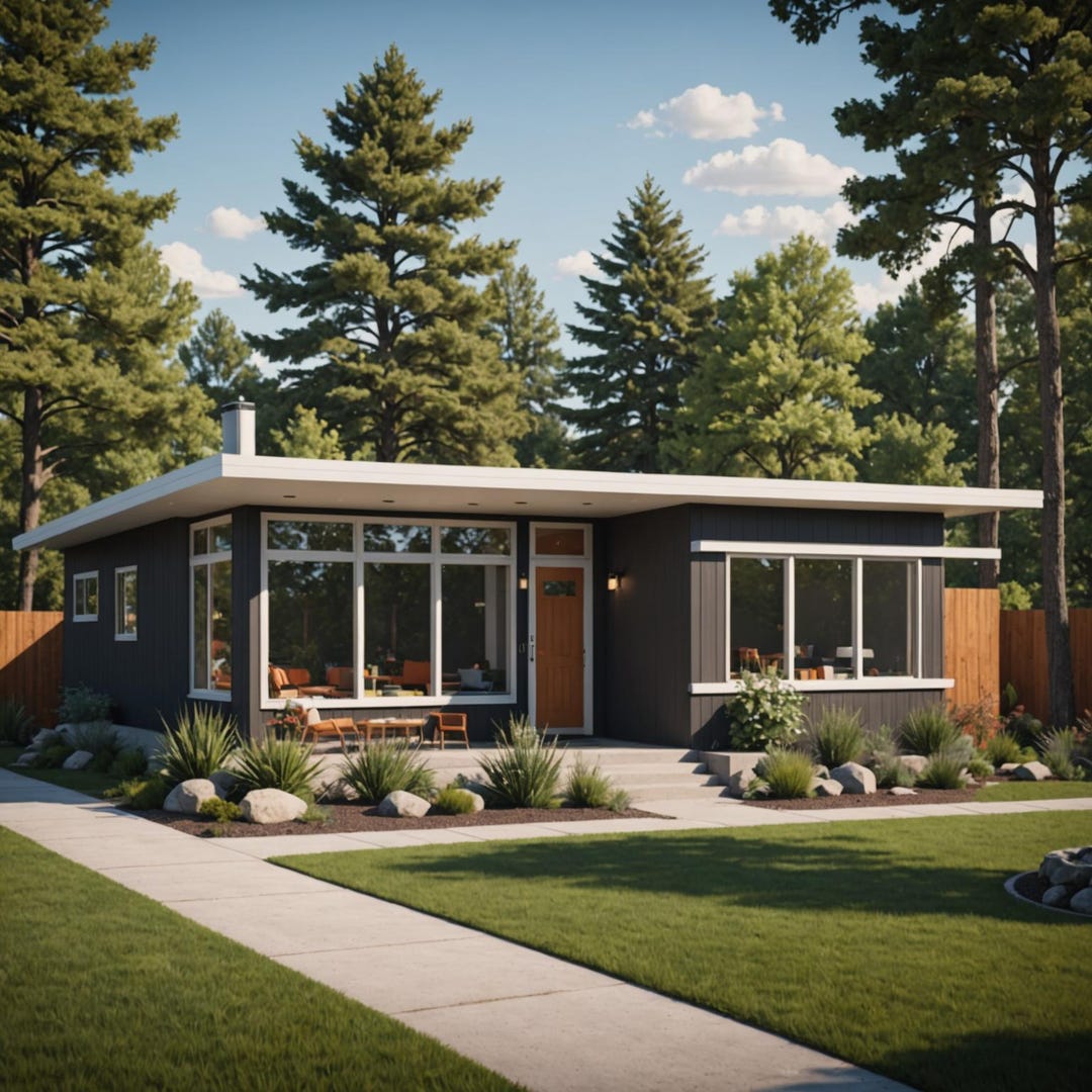 66 MCM Architect Designed House Blueprints With Interiors PDF Bundle ...