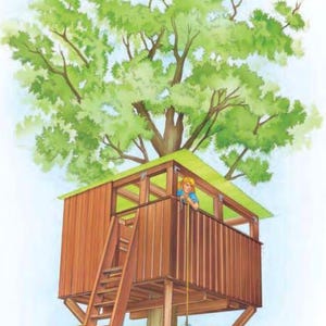 DIY 8x8 Treehouse With Fibreglass Roof Playhouse Elevated Blind Box ...