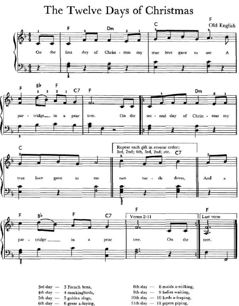 100+ Christmas Carols and Songs Arranged for Piano Pieces for Children ...