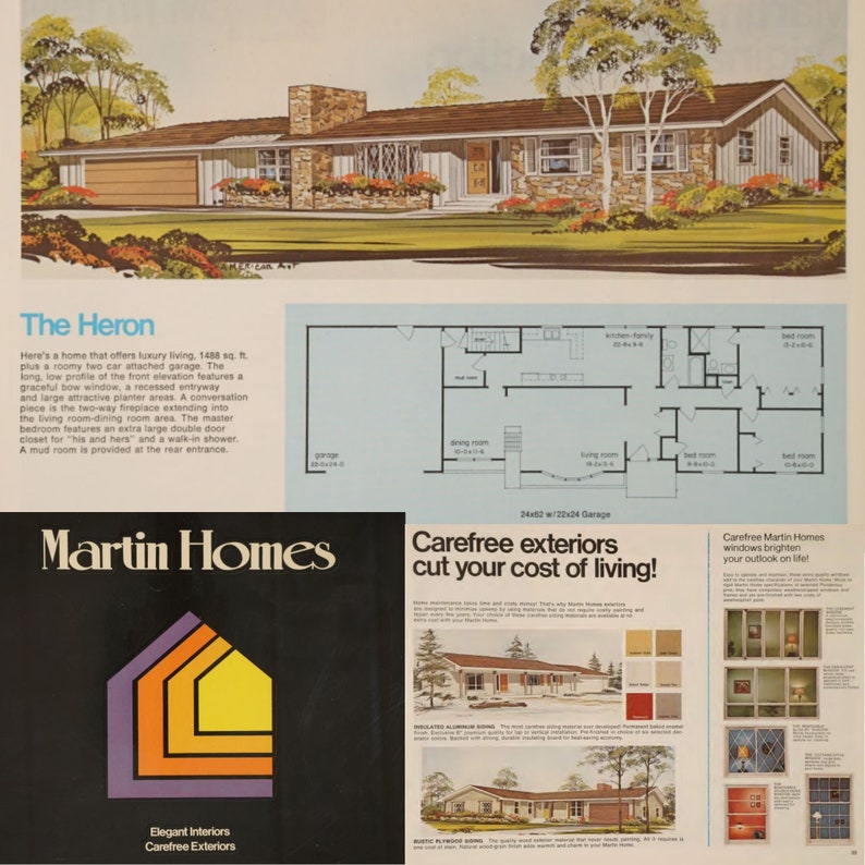 66 MCM Architect Designed House Blueprints With Interiors PDF Bundle ...